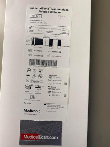 Medtronic Unidirectional catheter Large Curve CEDT200L CE Diamond Temp ...