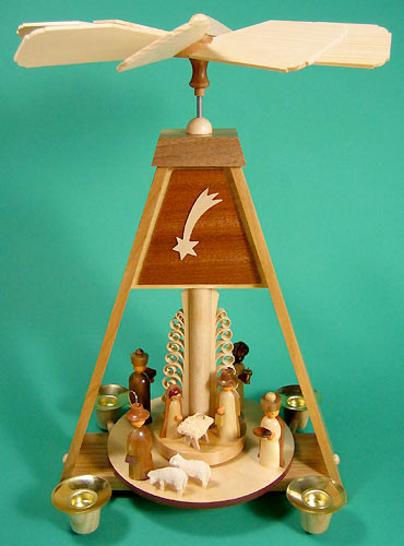 Christmas Carousel Pyramid with Nativity | ChristKindl-Markt