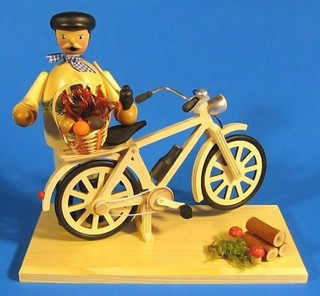 Bicycle Rider German Smoker | ChristKindl-Markt German Gifts