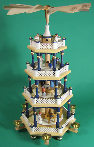 3 Level Nativity German Christmas Pyramid