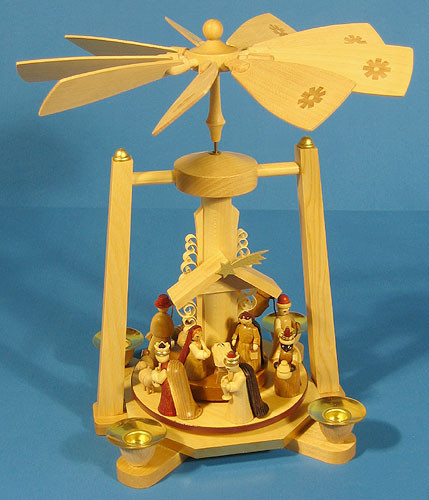 Christmas Carousel Pyramid with Nativity | ChristKindl-Markt