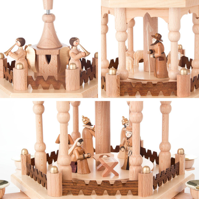 3 Level Nativity German Christmas Pyramid