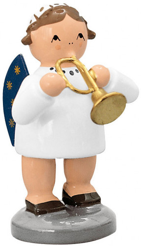 German Angel Figurine Trumpet | ChristKindl-Markt German Gifts