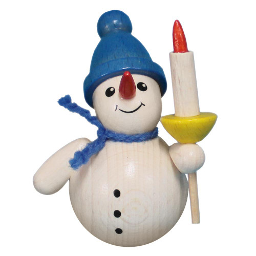 Small Snowmen Figurines with Candles | 2 Inches Tall - ChristKindl-Markt
