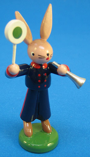 German Bunny Figurine Conductor Police Traffic Cop | ChristKindl-Markt