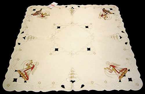 German Linen Angel Square Tablecloth | ChristKindl-Markt German Gifts