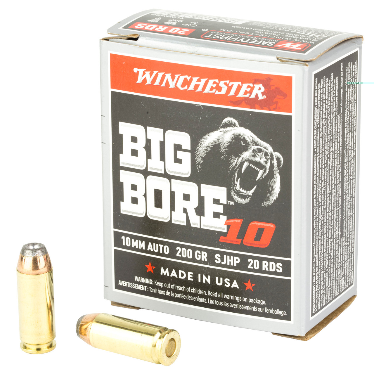 WINCHESTER - 10 MM - 200 GR - JSP - 20 RDS/BOX