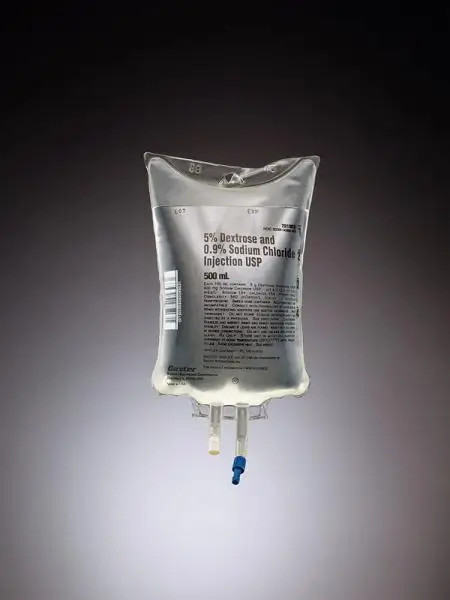 Baxter 5% Dextrose and 0.9% Sodium Chloride Injection, USP, 500 mL ...