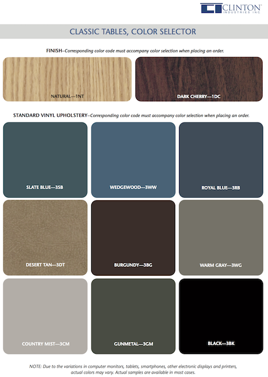 Clinton 200 Flat Top Classic Series Straight Line Treatment Table w ...