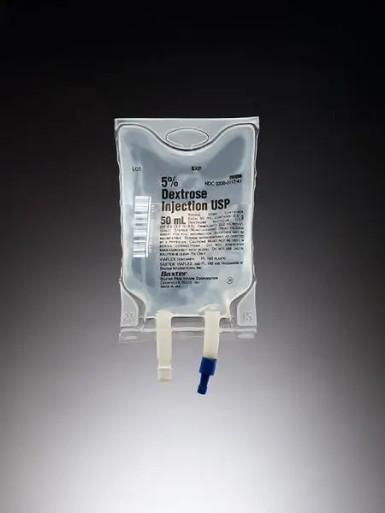 Baxter 5% Dextrose Injection, USP, 50 mL VIAFLEX Plastic Container (96 ...