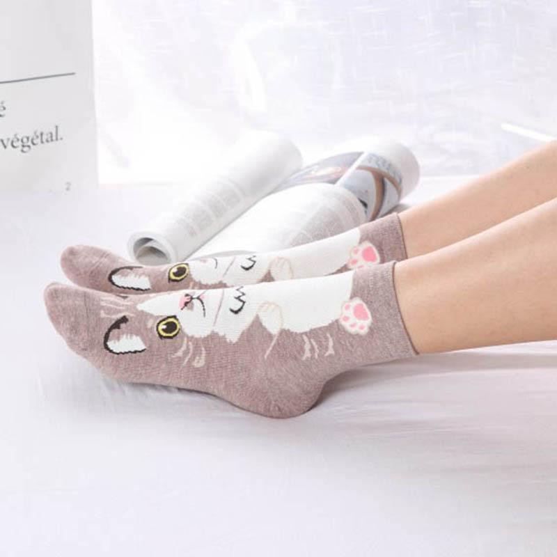 Dancing Cats Socks - White - 61564A-W