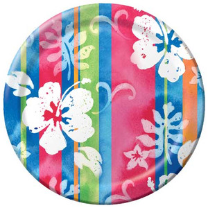 Hibiscus Tropical Paper Plates 7" 412744