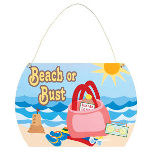 Fun Time Metal Sandy Beach Sign 34839B