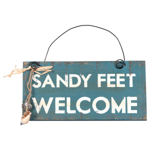 Sandy Feet Welcome 8" x 4" Sign - 21033