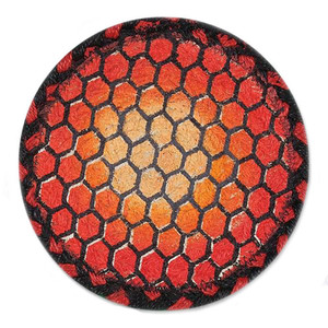 Orange Turtle Shell Table Trivet - SET OF TWO - 7"
