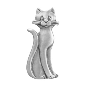 Cat Sitting Pewter Pin 3955CP
