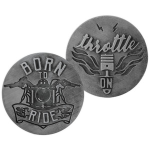 Motorcycle Born to Ride Guardian Eagle Throttle On Memory Token Coin ...