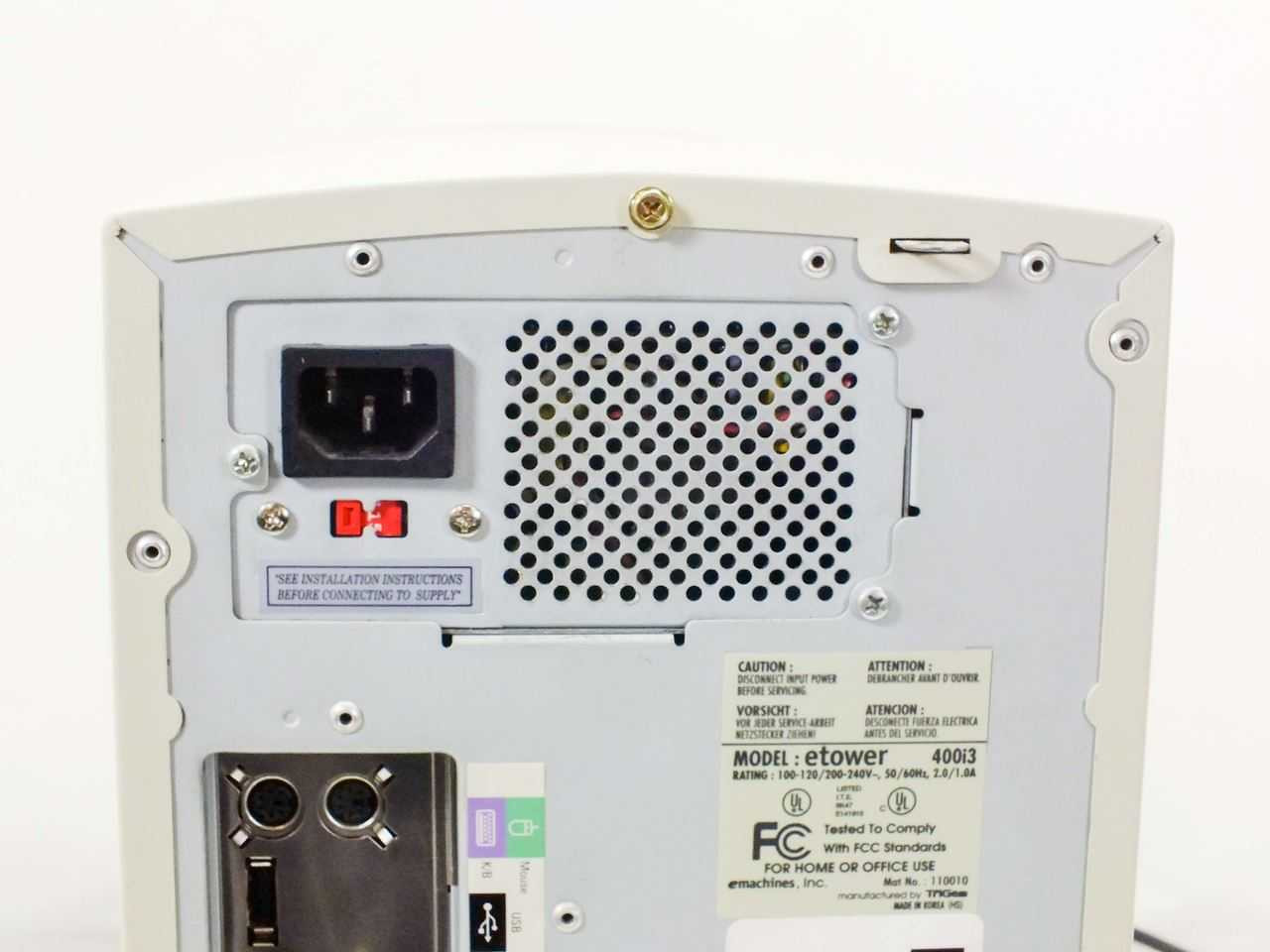 eMachines Celeron 400MHz, 128MB RAM, 4.3GB HD Tower Computer (eTower 400i3)