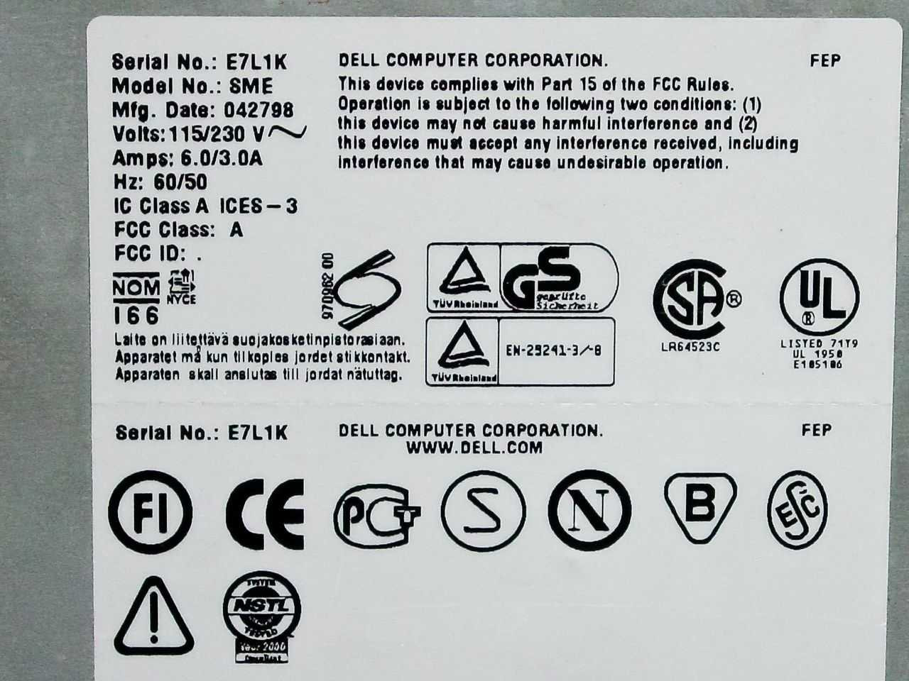 Dell 4200 Model SME PowerEdge Server with FDD and Optical Drive - Rusty ...