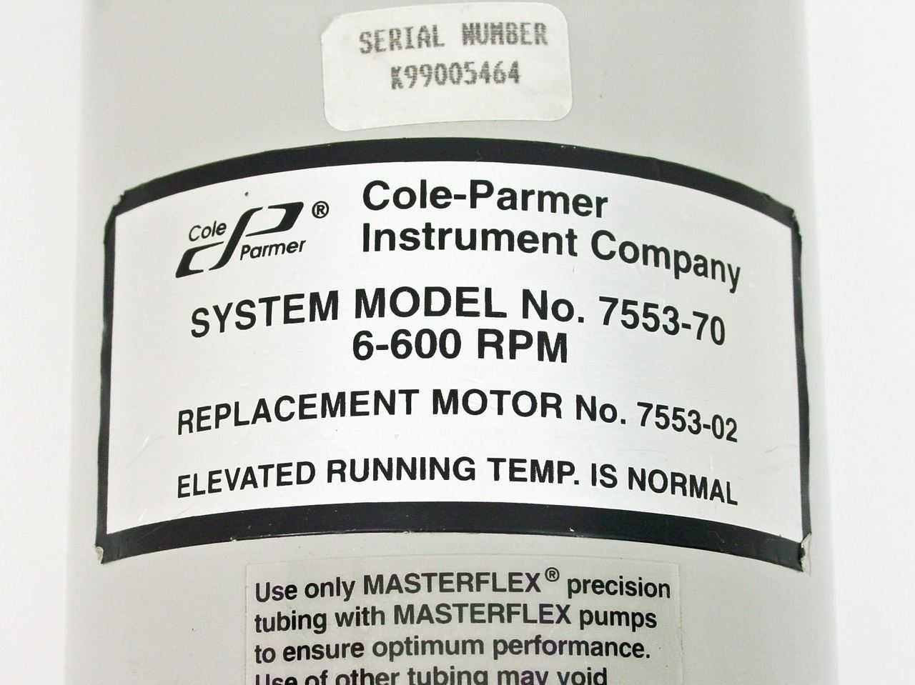 Cole-Parmer 7553-71 7553-70 Masterflex Controller and Pump