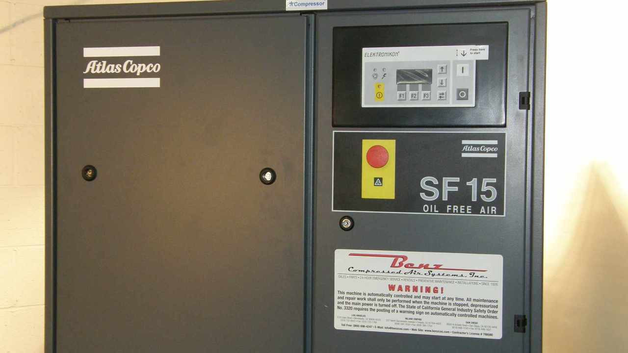 Atlas Copco SF 15 Oilless Scroll Air Compressor - 15KW multi-core type