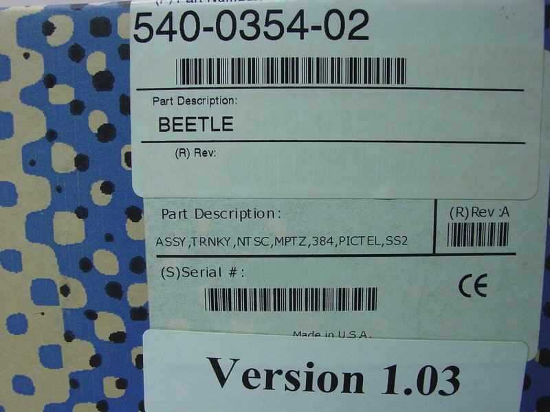 PictureTel 540-0354-02 Beetle Video Conferencing System Version 1.03