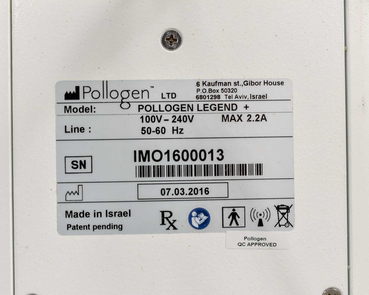 Lumenis Pollogen Legend + Skin Tightening Laser RF TriPollar® 2016 w ...