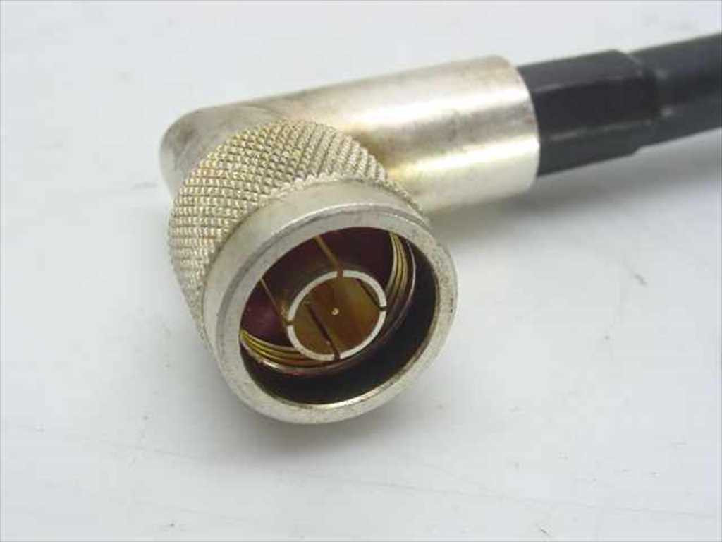 Times Microwave Systems 1' Coaxial Cable M-M N-type Right Angle Connectors
