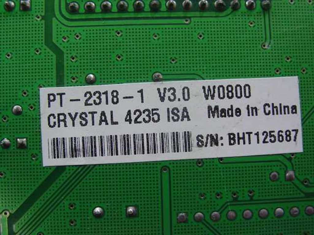 Crystal 4235 ISA Sound Card (PT-2318-1)