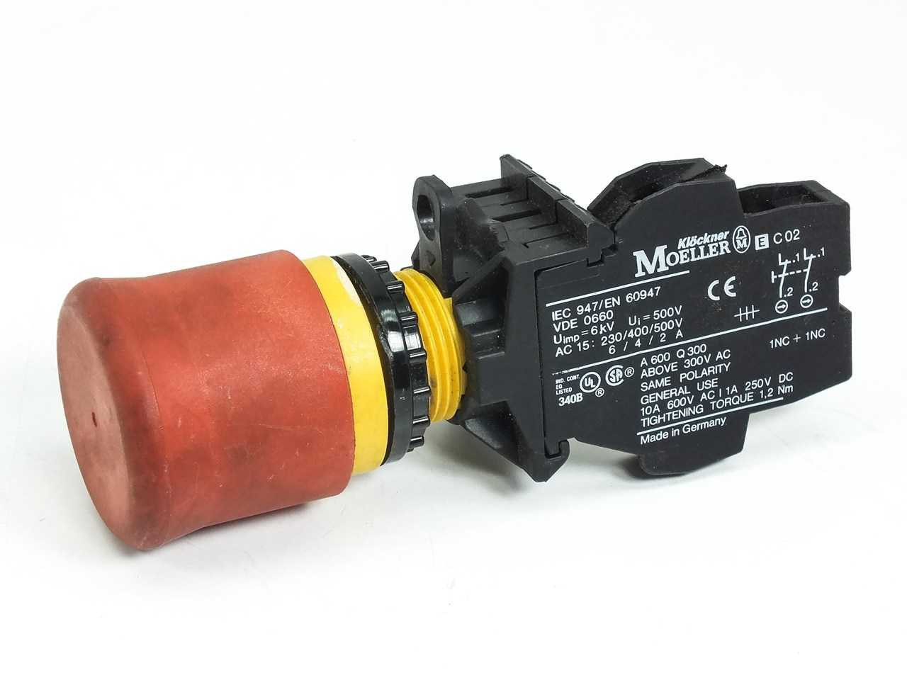 Eaton Moeller Emergencystop Button With Iec 947en 60947 Eaton Moeller