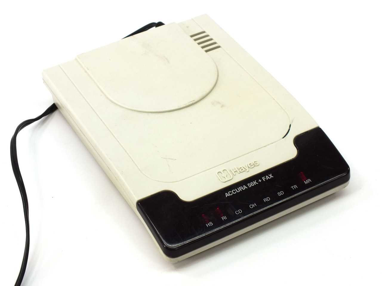 Hayes Accura RS-232 DB-9 56K External Fax Modem with 9V Power Supply ...