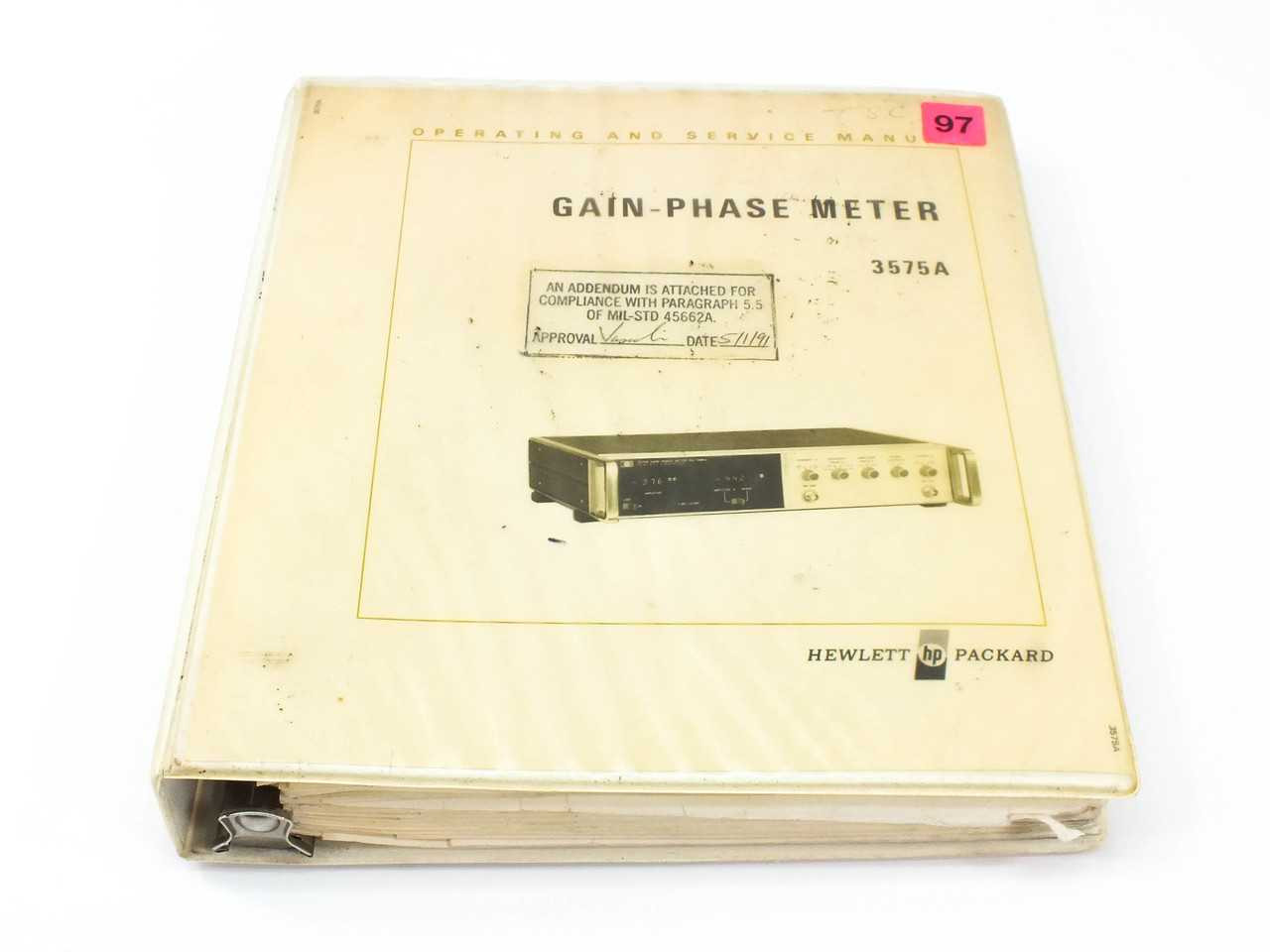 HP 3575A Gain Phase Meter Operating and Service Manual