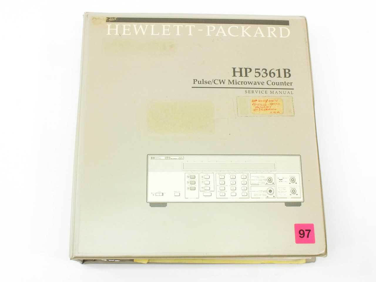 HP 5361B Pulse/CW Microwave Counter Service Manual