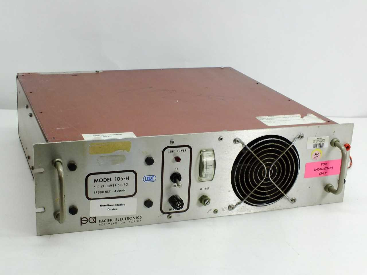 Pacific Electronics 105-H 500 VA Power Source 400Hz