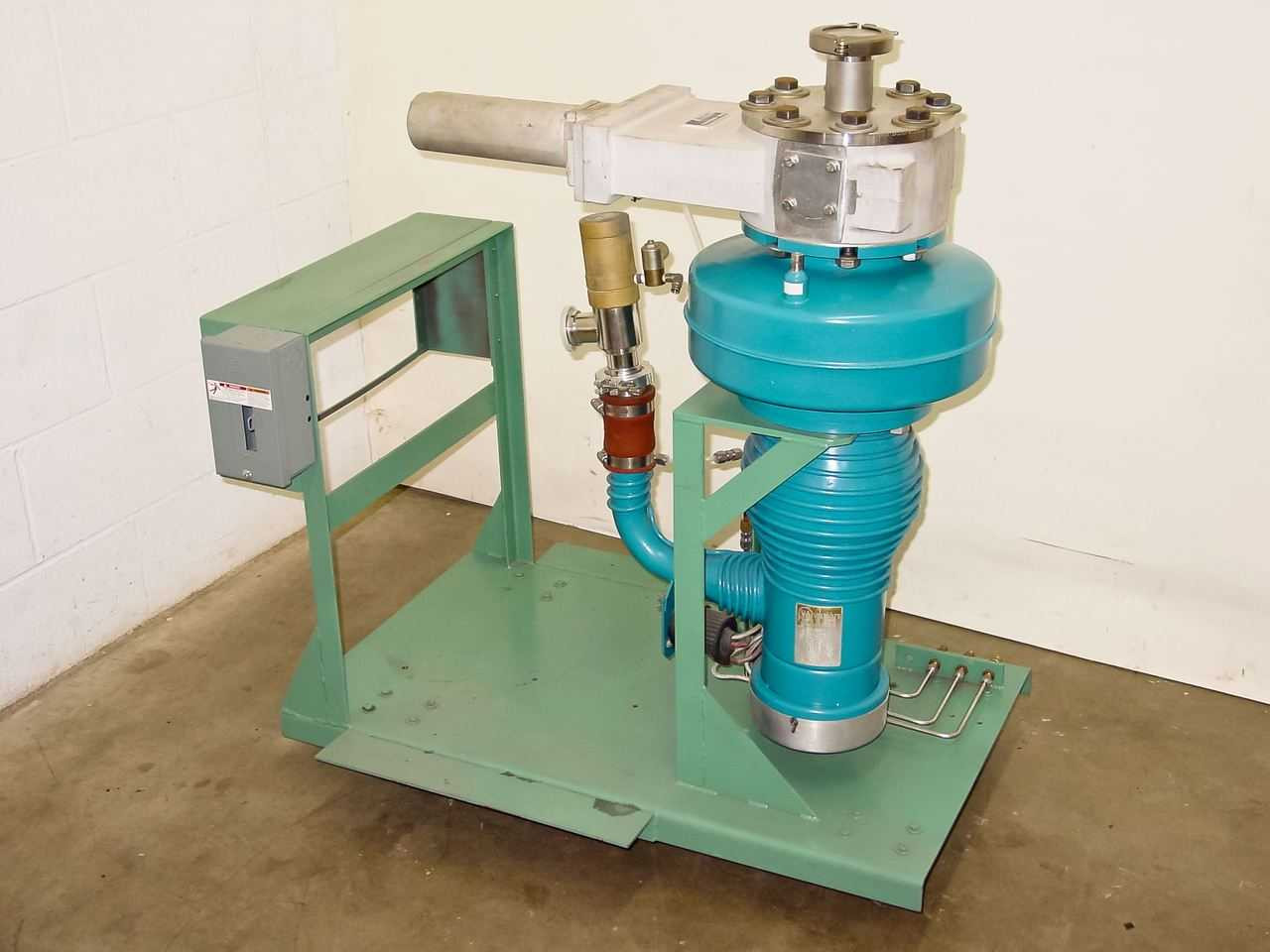 Airco Temescal 5030-R Varianl 4' Diffuision Vacuum Pump Stand w Valve