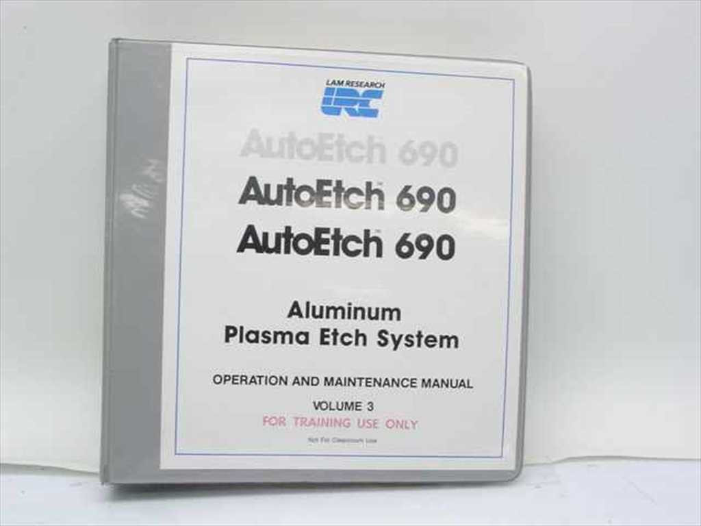 Lam Research Corp. AutoEtch 690 Plasma Etching System Assembly Drawings ...