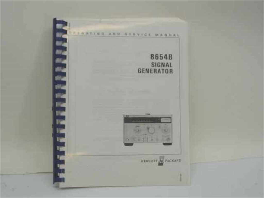 HP 08654-90025 8654B Signal Generator Operating and Service Manua
