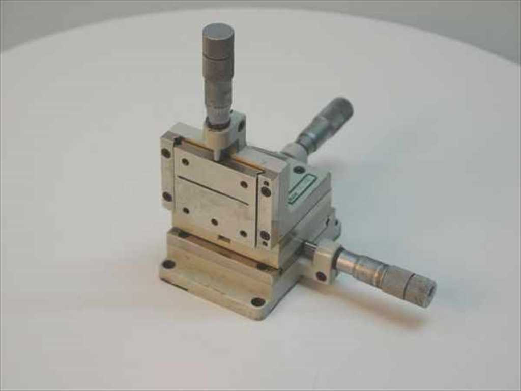 Line Tool Co. A-RH X-Y-Z Micropositioner with 3 Starrett Micrometers