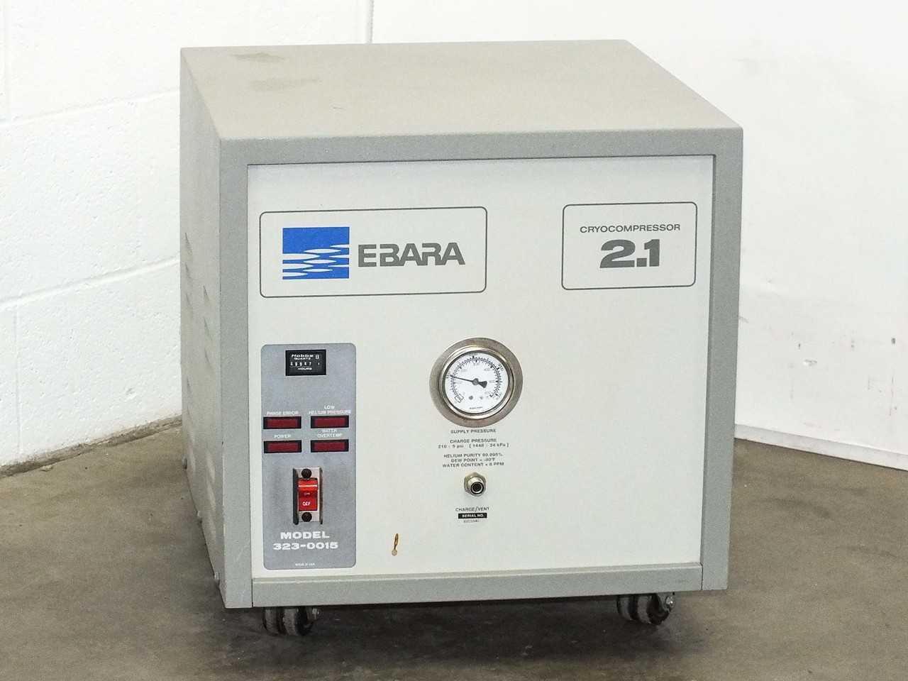 Ebara 323-0015 2.1 Water Cooled Helium Cryo-Compressor 208VAC ...