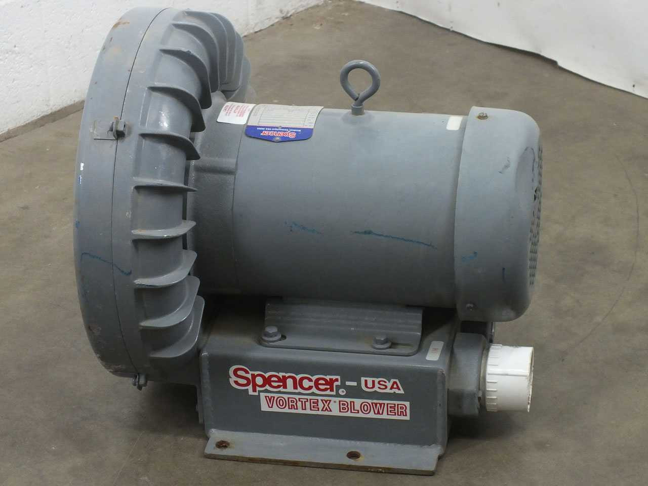Spencer VB030B-011 Vortex Blower 3.4HP 220/460 VAC 3-Ph 3450RPM Model ...