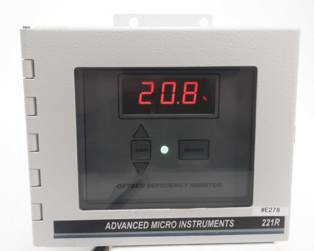 Advanced Micro Instruments 221R-6ANA0605 Oxygen Deficiency Monitor ...