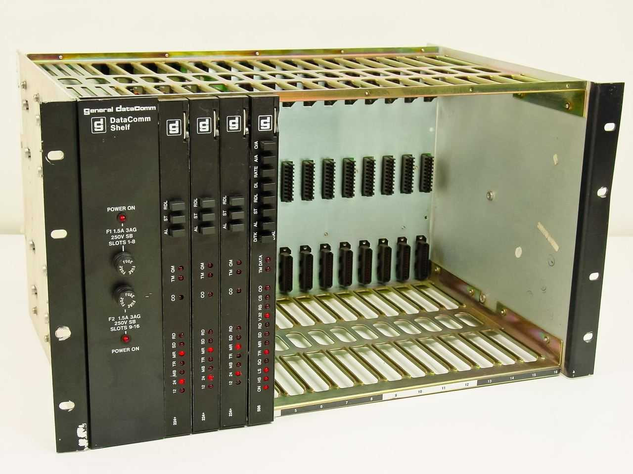 General DataComm Legacy Shelf Modem with 4 Modem Cards (DS-01)