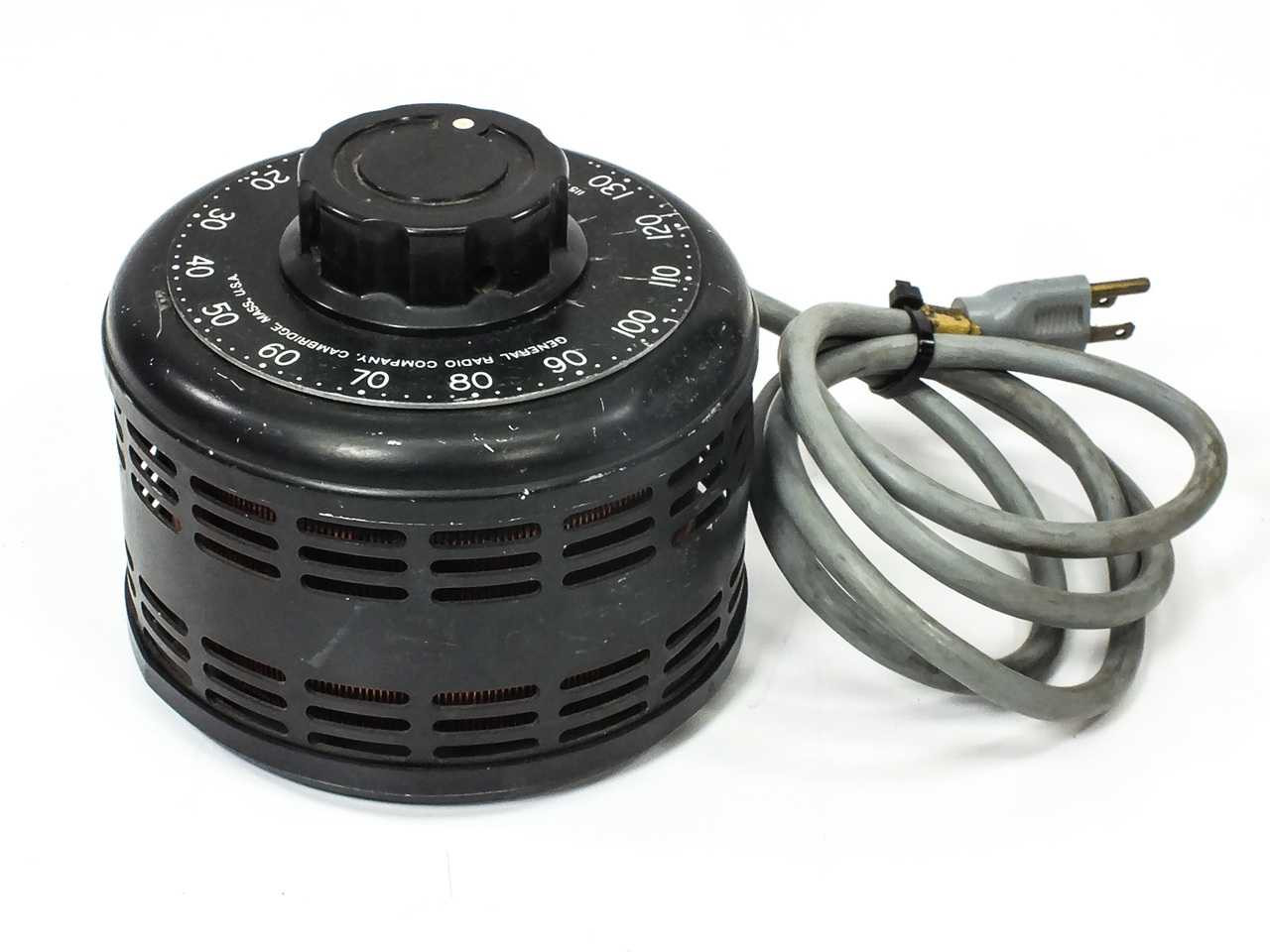 General Radio Variac Auto Transformer 10 Amp PRI: 115 VAC SEC: 0 ~ 130 VAC