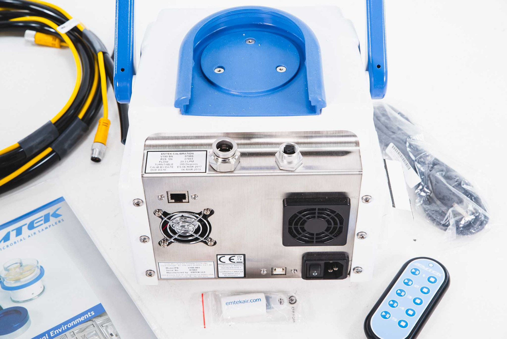EM Technologies V100 Controller with R2S Microbial Air Sampler Out of Box