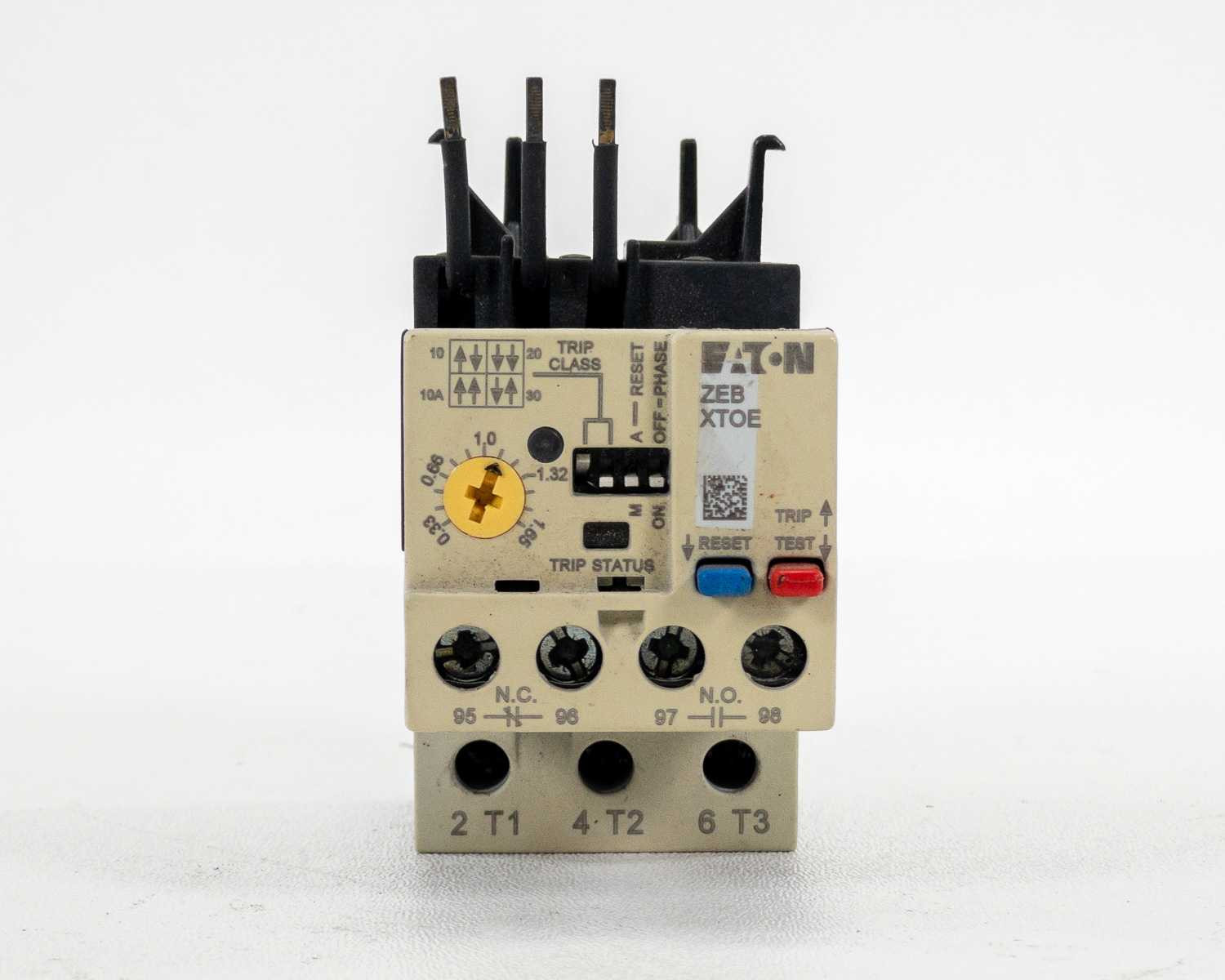 Eaton XTOE1P6BCS Class 10/20/30 Electronic Overload Relay 0.33 - 1.65 A ...