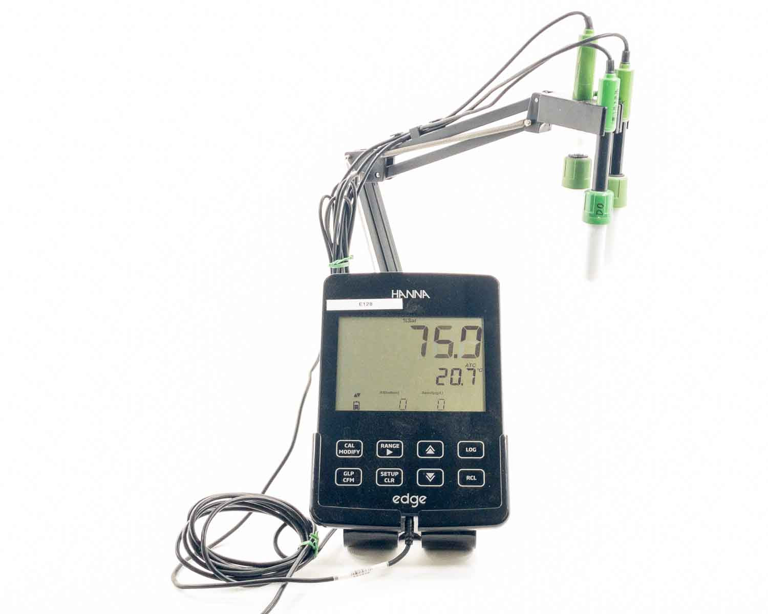 Hanna HI2040-01 edge® Multiparameter PH, DO Meter w 3 Probes & AC Adapter