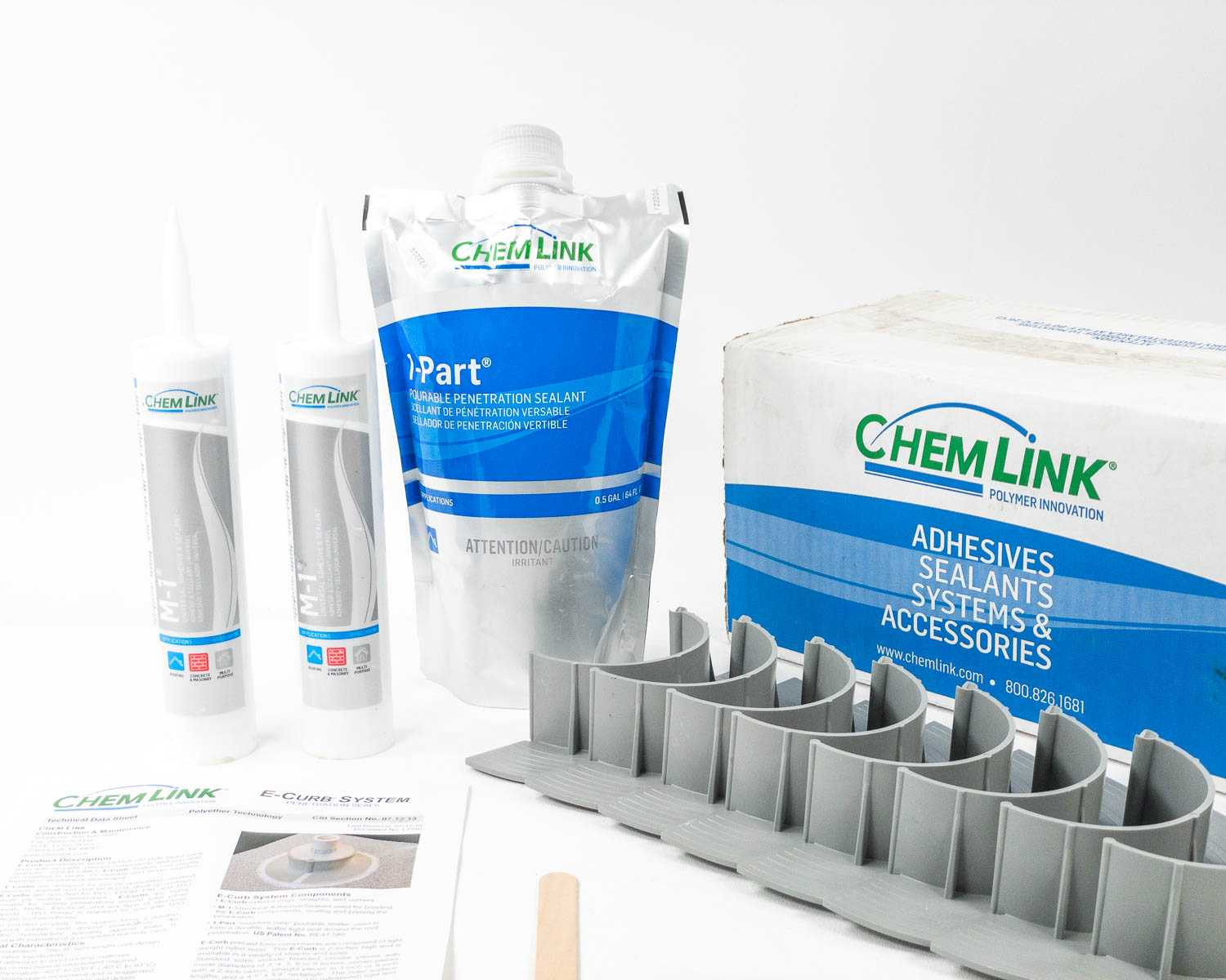 Chem Link F1354GR Penetration Seal 4" E-Curb System Kit 1/2 gallon, New ...