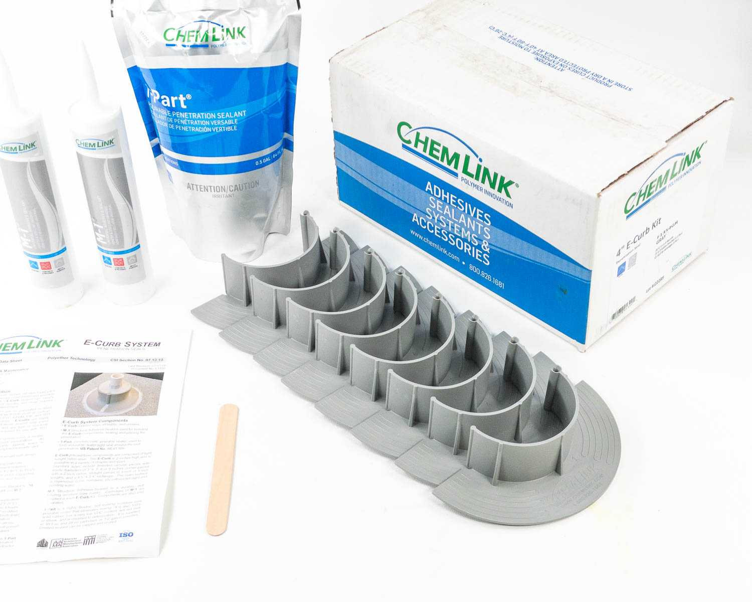 Chem Link F1354GR Penetration Seal 4" E-Curb System Kit 1/2 gallon, New ...