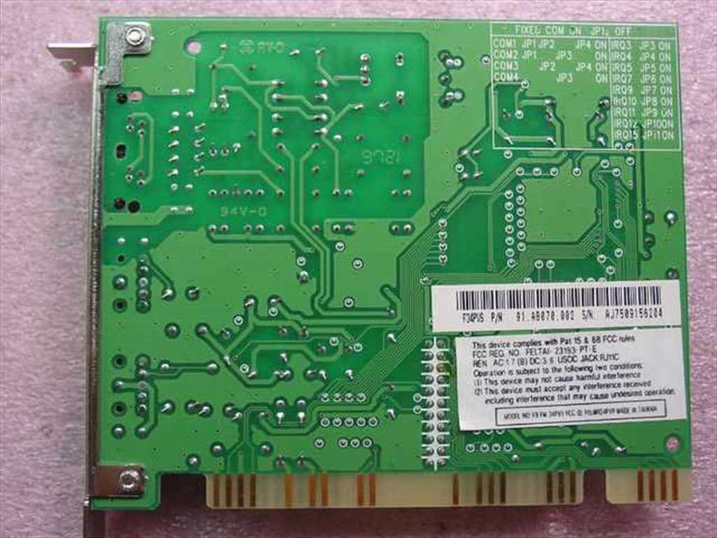 Rockwell FB FM34PVS ISA Modem Sound Card | RecycledGoods.com