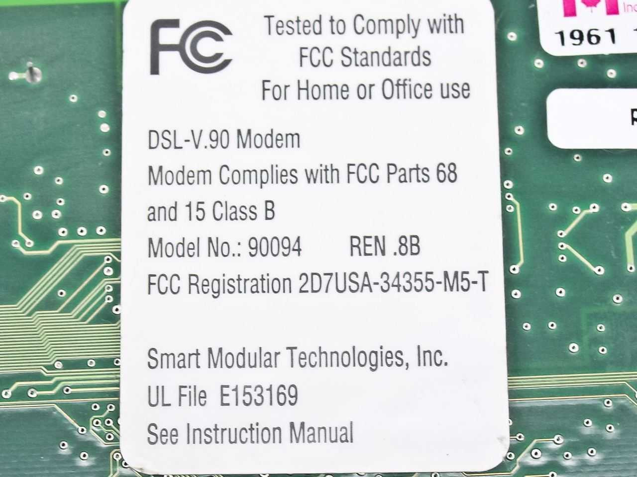 Smart Modular Technologies PCI DSL-V90 Modem 90094